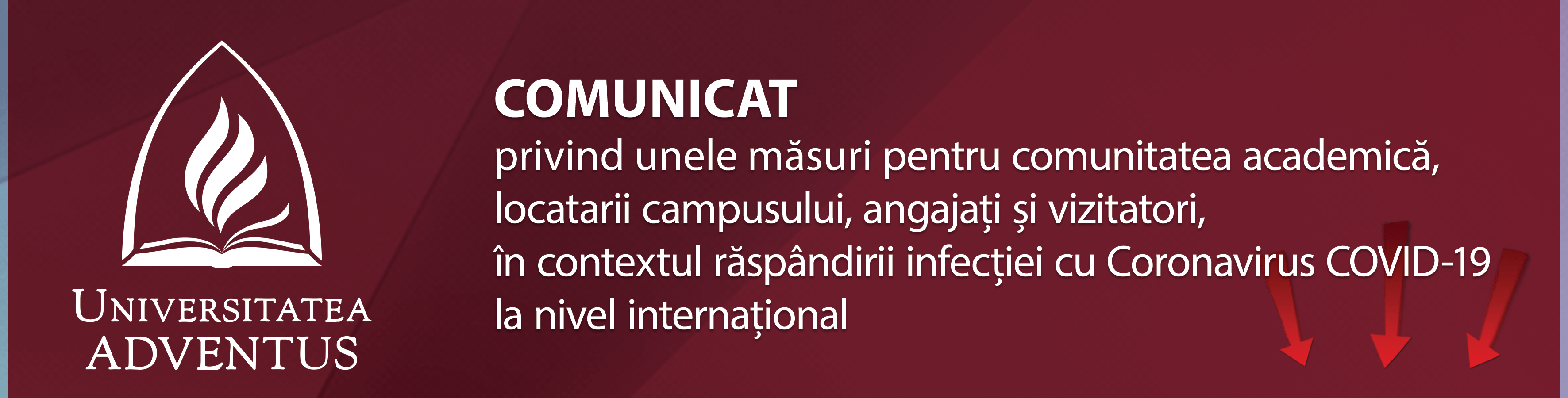C O M U N I C A T, 11 martie 2020 - Universitatea Adventus
